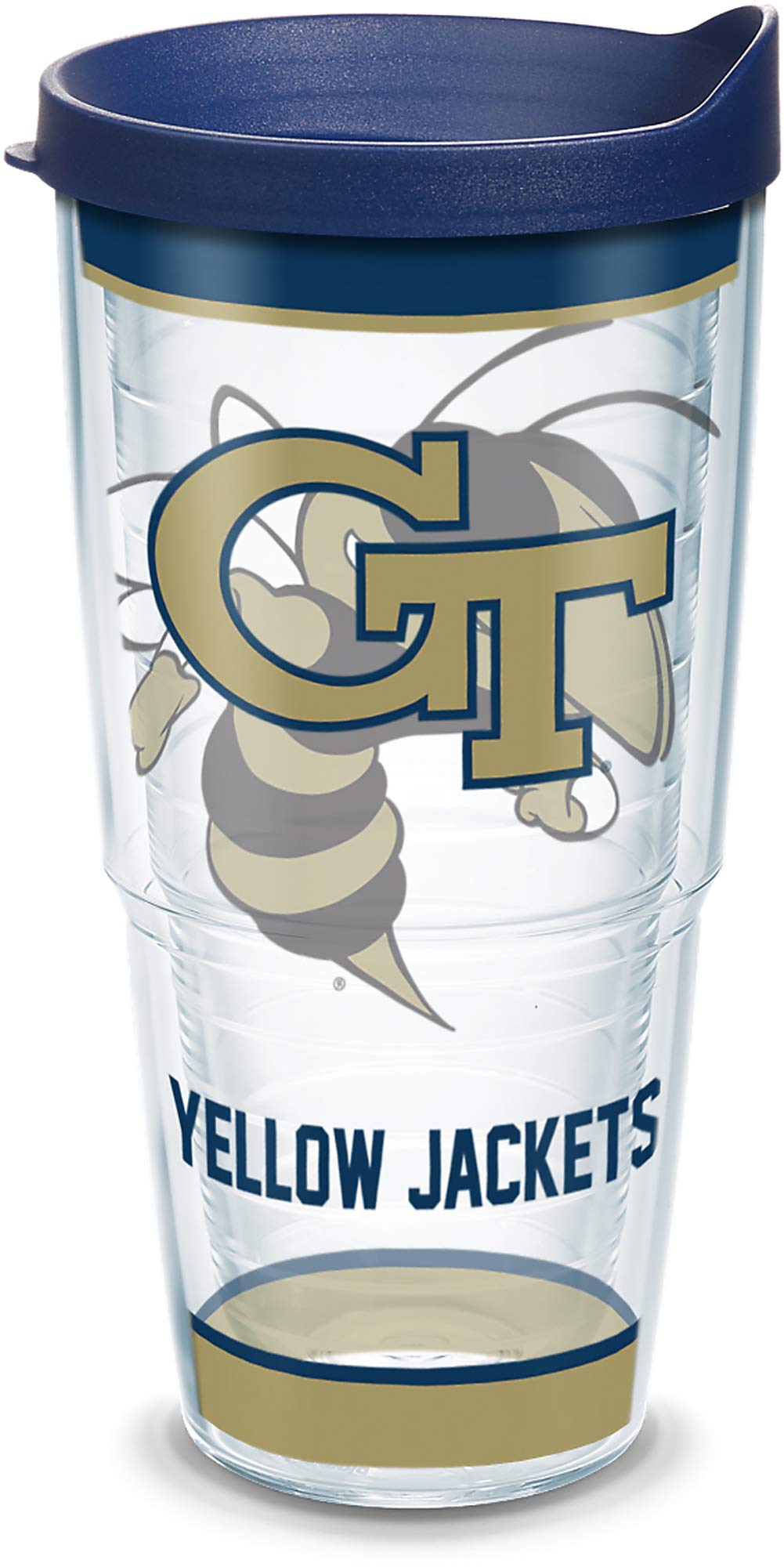 Tervis Made in USA Double Walled Georgia Tech Institute of Technology Yellow Jackets Insulated Tumbler Cup Keeps Drinks Cold & Hot, 24oz, Tradition