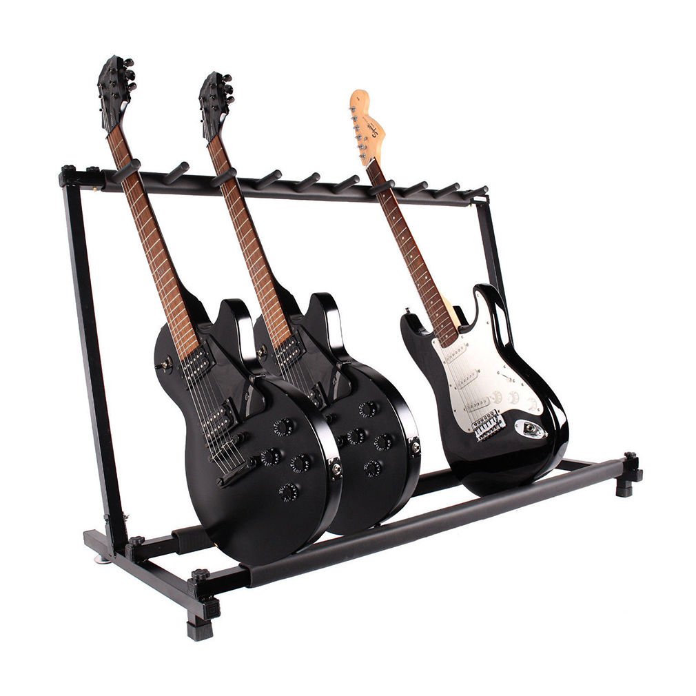 TMS Guitar Stand 9 Holder Guitar Folding Stand Rack Band Stage Bass Acoustic Guitar