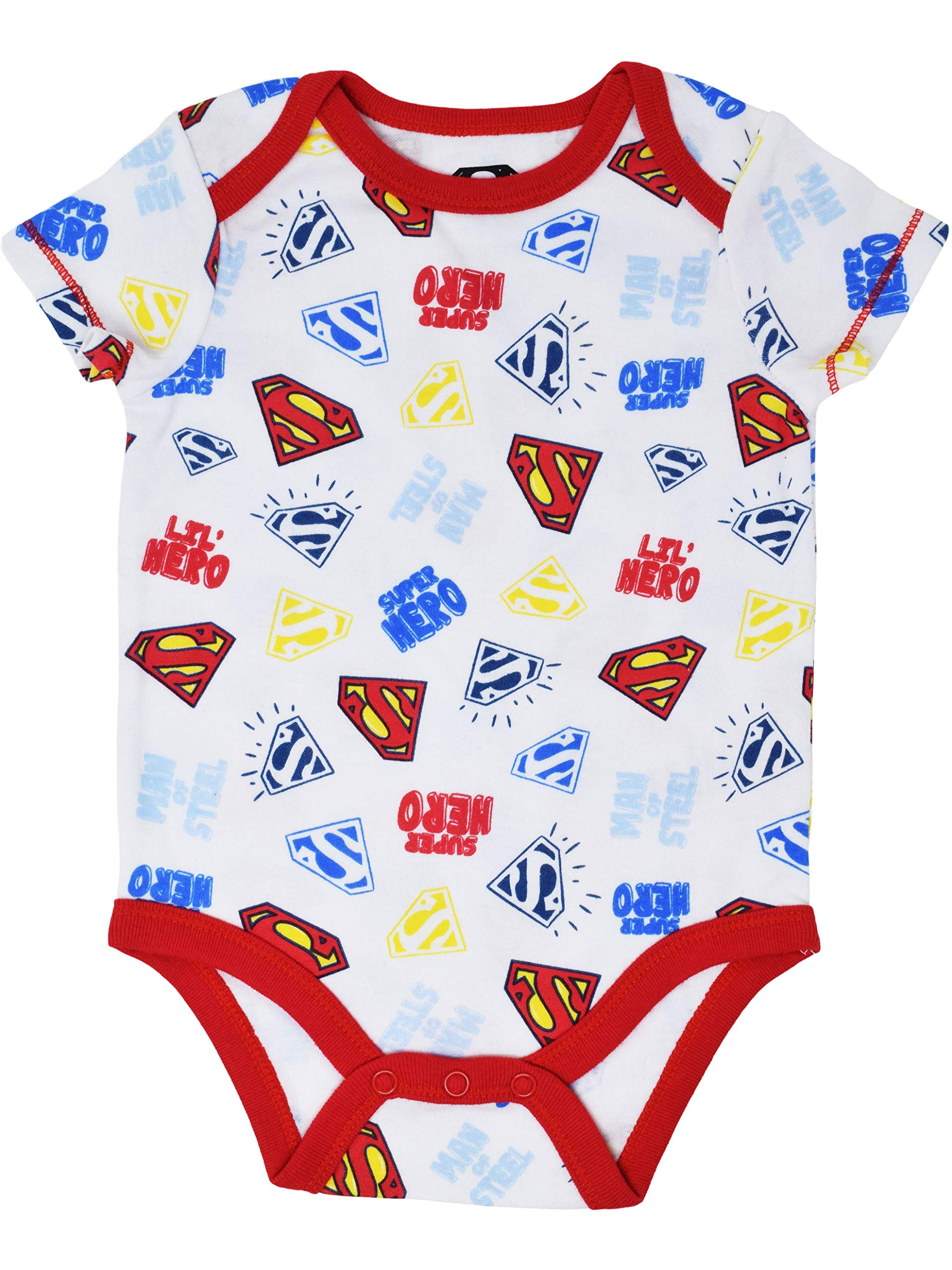 Warner Bros. Superman Newborn Baby Boys 5 Piece Bodysuit Pants Outfit Clothing Set 3-6 Months