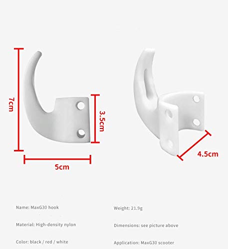 SPEDWHEL Electric Scooter Front Tube Hook for Ninebot Max G30/G30D Kickscooter Bags Hook Hanger Gadget Electric Scooter Accessories (Black)