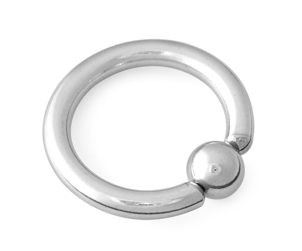 Scrap Metal 23 316L Surgical Steel Captive Bead Ring CBR 8g 1 inch