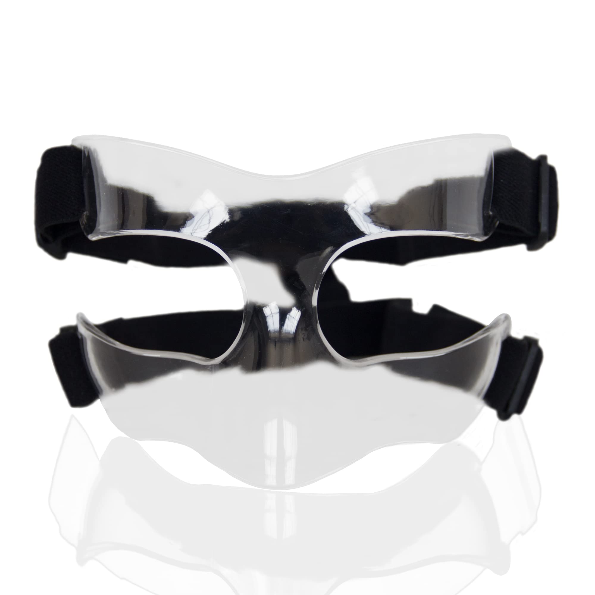 Team Sports Face Guard Shatterproof Nose Guard for Basketball, Baseball,Softball,Adjustable Face Shield Protect Face and Nose from Injuries,Clear, One Size