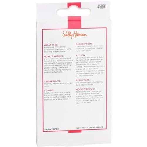 Sally Hansen Miracle Nail Thickener™, Nail Strengthener, Includes Calcium and Ceramic Gel Formula