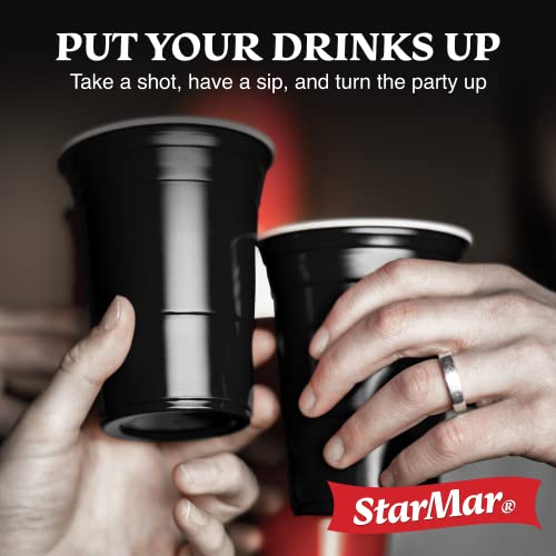 StarMar Red Plastic Cups, [50 Pack] 16 Oz Party Cup Disposable Cup Big Birthday party Cups