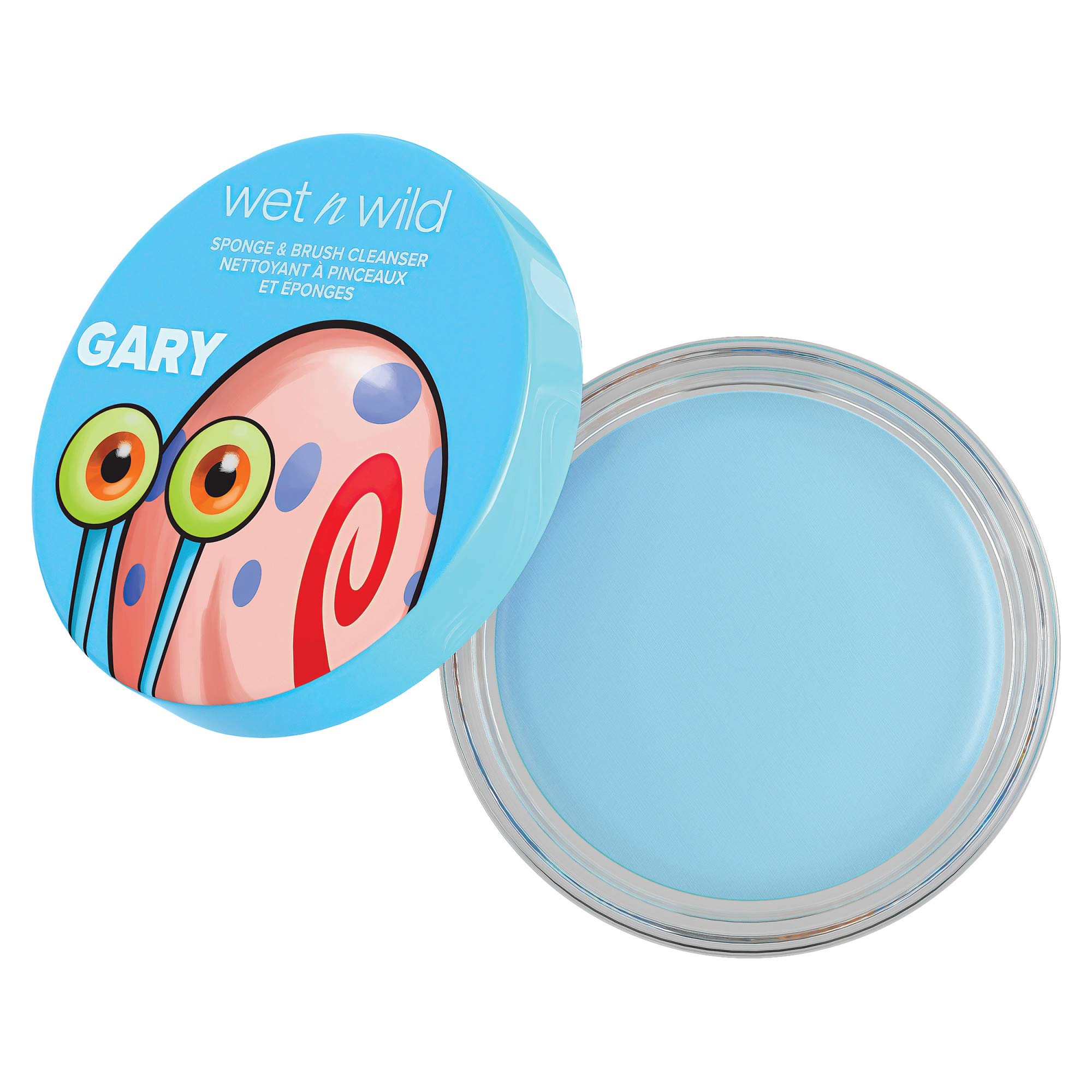 wet n wild Soap Suds Sponge + Brush Cleanser Bob Squarepants Makeup Tools Brush Cleaner Solution, Gary the Snail, 1.05 Ounce (1114234)