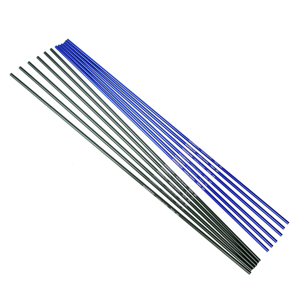 ZSHJGJR Archery 30 Inch Carbon Arrow Shafts 500 Spine ID 6.2mm Carbon Bare Shafts for Compound Bow Recurve Bow 6/12pcs (blue, 24)