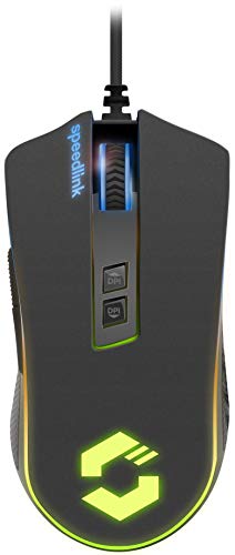 Speedlink ORIOS RGB Gaming Mouse with high-end 5,000dpi Sensor, 7 programmable Buttons and Customizable Lighting, Black