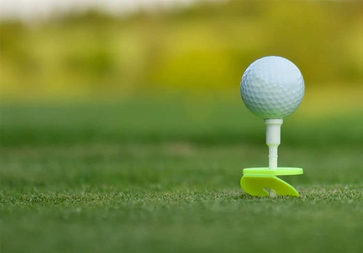teefinder β Stop Losing Golf Tees, Time-Saving on Driving Range and Tee Off, Compatible with Standard tees, Plastic, Wood - Golf Gift, Accessories - Neon 4 Pack