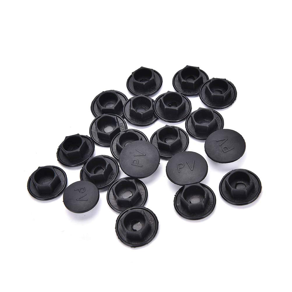 Screw Wholesale 20PCS/lot Black Hex Socket Allen Bolt Screw Nut Hexagon Head Cover Cap Protector Fasteners Screws Covers Caps M5-12 - (Size: M5)