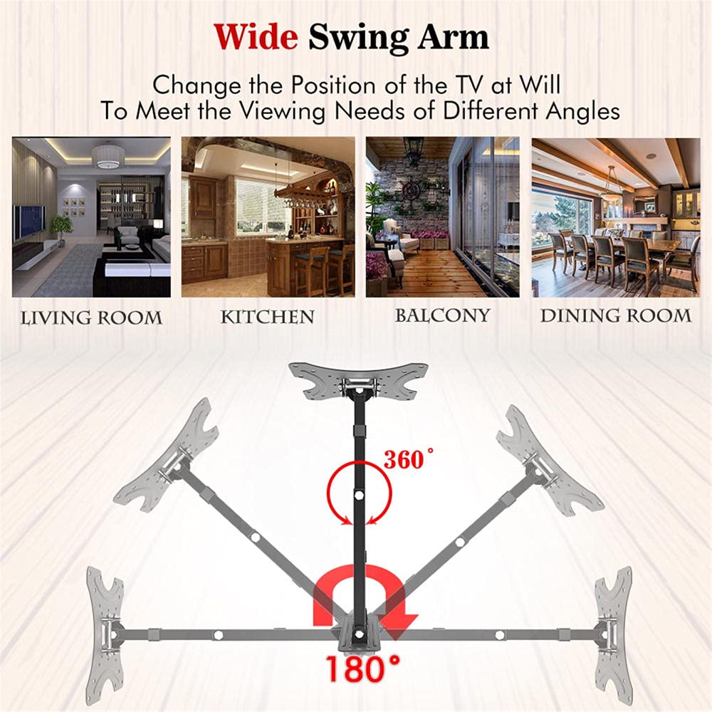 Universal Tv Stand Height Adjustable Tv Mount Stand Table Top Tv Base with Heavy-Duty Base for 32-55 Inch Led Flat Screen Tvs Hold Up to 88Lbs