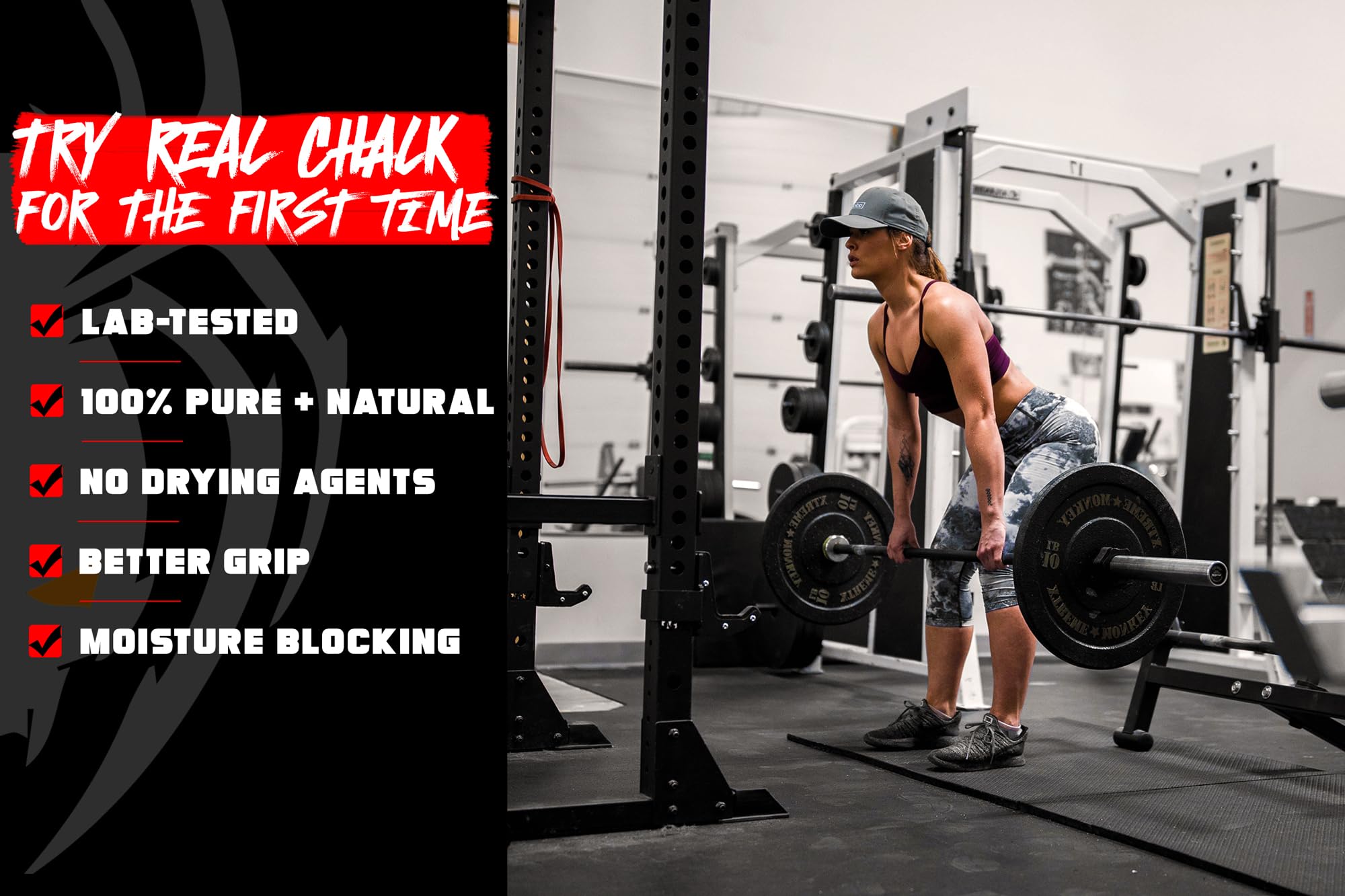 SPIDER CHALK 12oz Gym Chalk. Lab-Grade Blocks and Chunky Powder for Rock Climbing, Weightlifting, Powerlifting, Made in The USA
