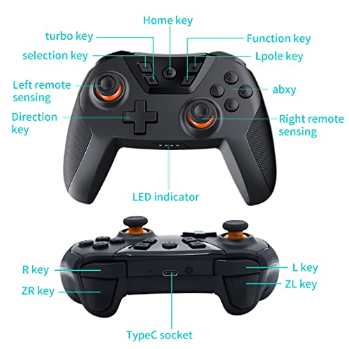 Wireless Switch Controller for N-Switch/PC DOBE Switch Pro Controller Wireless with Wake-Up, Ergonomic Non-Slip, Dual Vibration, Turbo, Motion, Screenshot