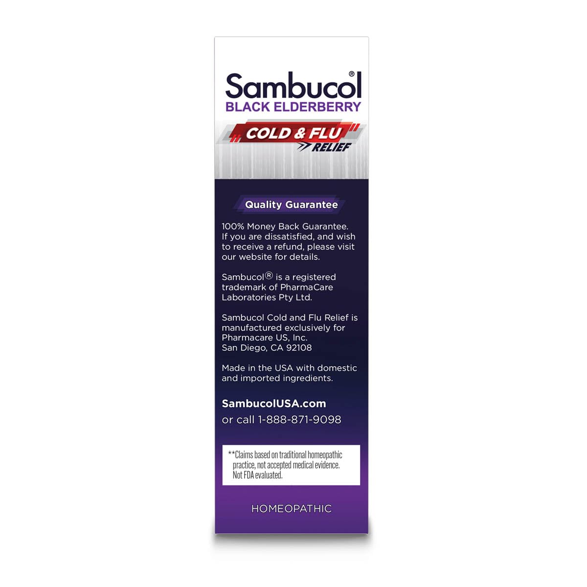 Sambucol Cold and Flu Relief Tablets - Homeopathic Cold Medicine, Cold Remedy for Adults, Black Elderberry for Colds, Zinc Cold Remedy - 30 Count