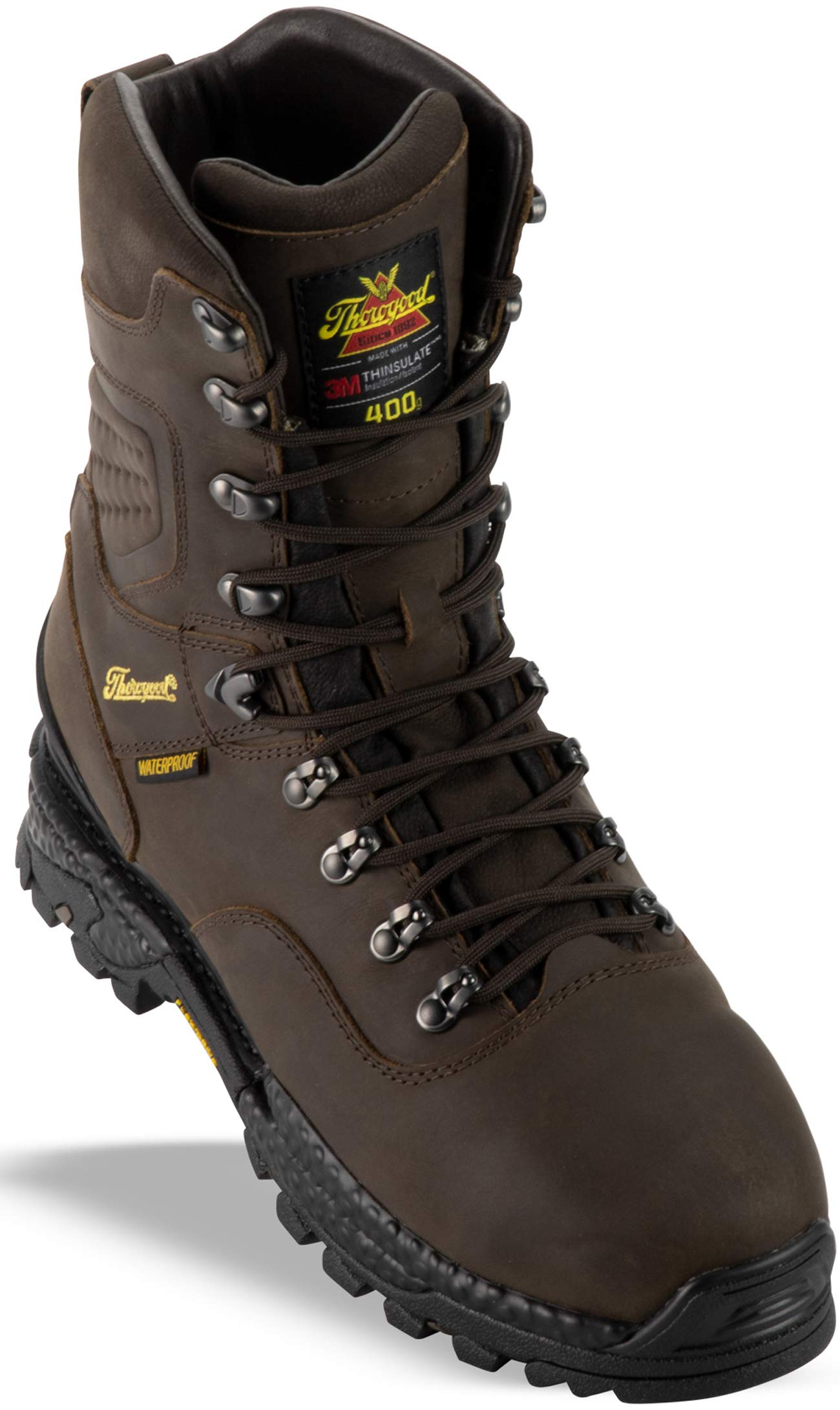 Thorogood Infinity FD Series 9” Waterproof Hunting and Hiking Boots for Men with Full-Grain Leather, 400g Insulation, and Anti-Fatigue Traction Outsole, Drakar - 10.5 M US