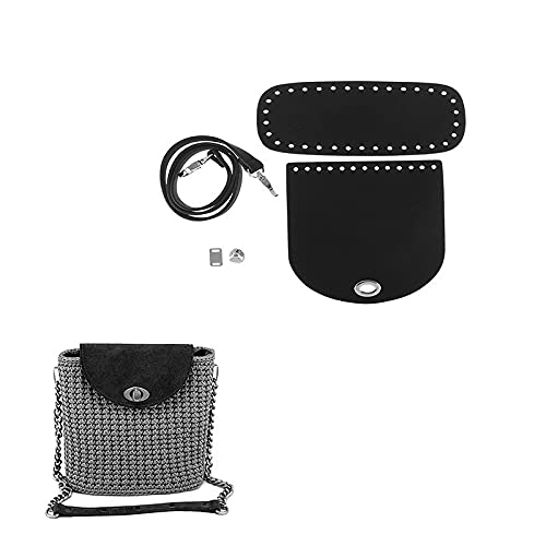 ZYKHD 4Pcs/Set Artificial Leather Shoulder Bag Bottom Strap Replacement for DIY Knitting Crochet Handbag Sewing Accessories (Color : Brown)