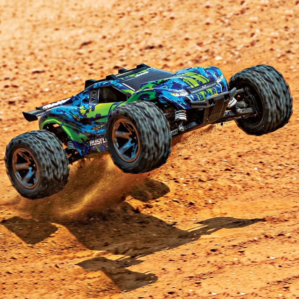 Traxxas Rustler 4x4 VXL, Brushless RC Truck, 65+ mph, Green