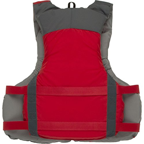 Stohlquist FIT Youth (50-90 Lbs) High Mobility PFD Life Jacket Vest - Coast Guard Approved for Kids, Lightweight Buoyancy Foam, Fully Adjustable for Children & Juniors | Red & Gray, (QF1850610J)