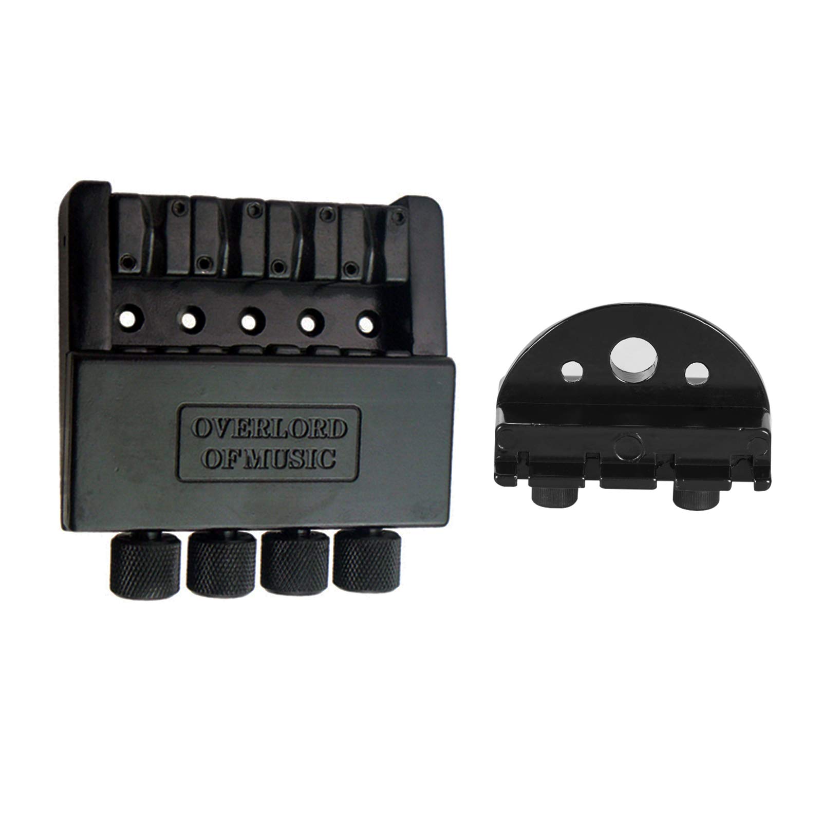 TREELF Headless Electric Bass Tailpiece Bridge set Fixed Hardtail Saddle 4-string guitar Accessory