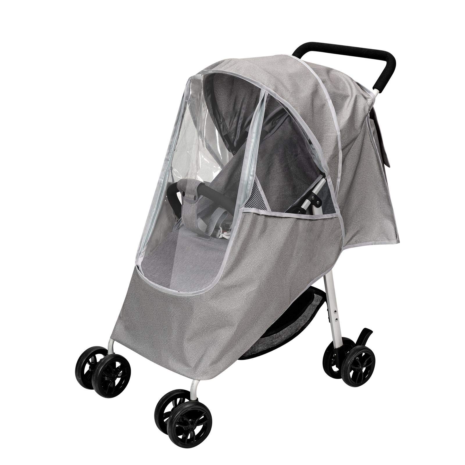 Stroller Rain Cover & Mosquito Net,Weather Shield Accessories - Protect from Rain Wind Snow Dust Insects Water Proof Ventilate Clear-Breathable Bug Shield for Baby Stroller by Vanshchan1