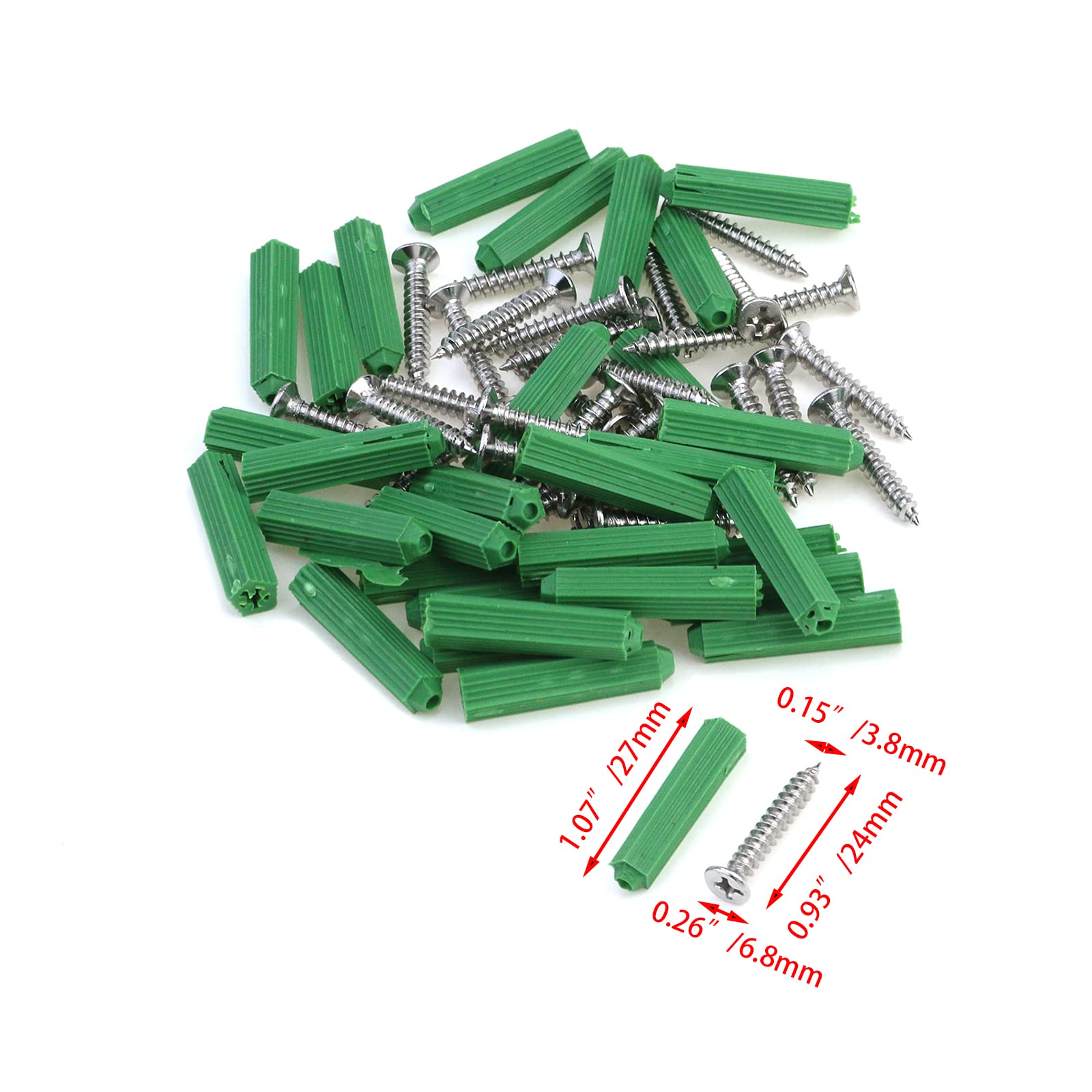 Tighall 30 Pack Adjustable Plastic Mirror Holders Mirror Clip with Screw and Anchor Glass Retainer Clips Kit Mirror Hanging Kit for Fixing Mirror Cabinet Door, Clear, 0.85"×0.5"×0.4"