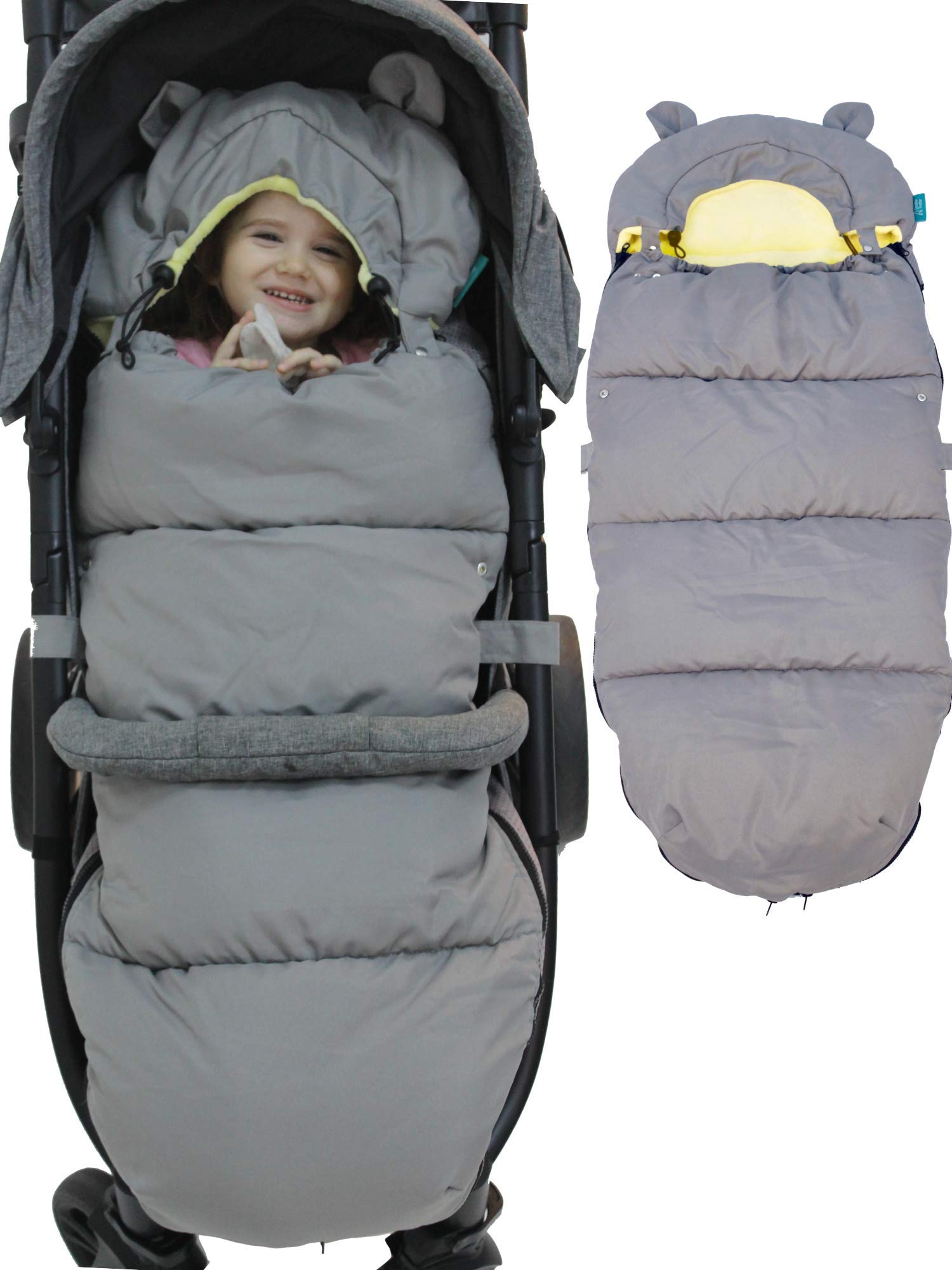 Stroller Trotter - Luxury Stroller footmuff Inner Velvet Layer for Comfort, Stroller Sleeping Bag with Non Skid Adjustable Fixing Elements for Toddler and Baby Bunting