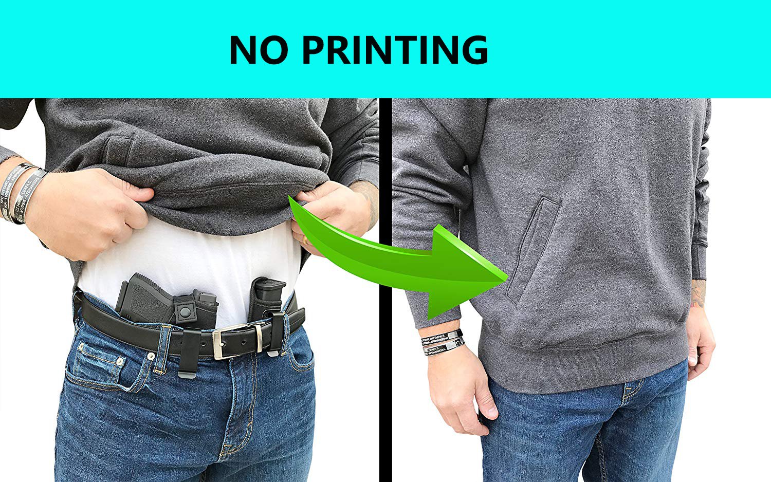 TACwolf 2 Pack IWB Inside Waistband Pistol Handgun Magazine Holster Pouch for Concealed Carry Universal Single Double Stack Mags for Glock17 26 19 Sig Sauer S&W Springfield XD Ruger 9mm/.45