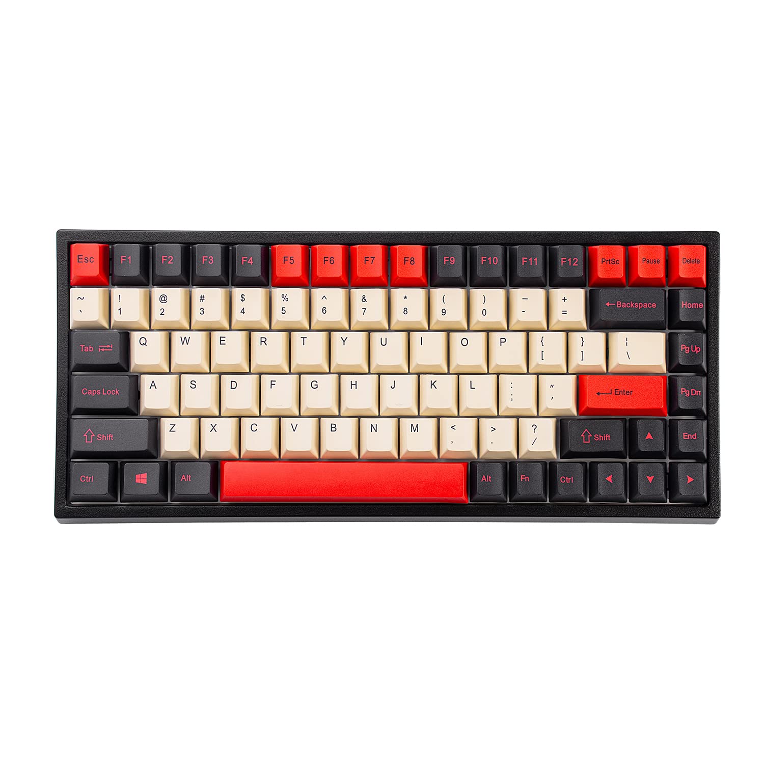 YUNZII KC84 SP 84 Keys Hot Swappable Mechanical Keyboard with PBT Dye-subbed Keycaps, RGB,NKRO Programmable Keyboard (Gateron Black Switch, Carving Front SP Black)