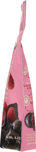 Tru Fru Nature's Raspberries Hyper-Dried Fresh in Dark Chocolate, 4.2 Ounce Bag