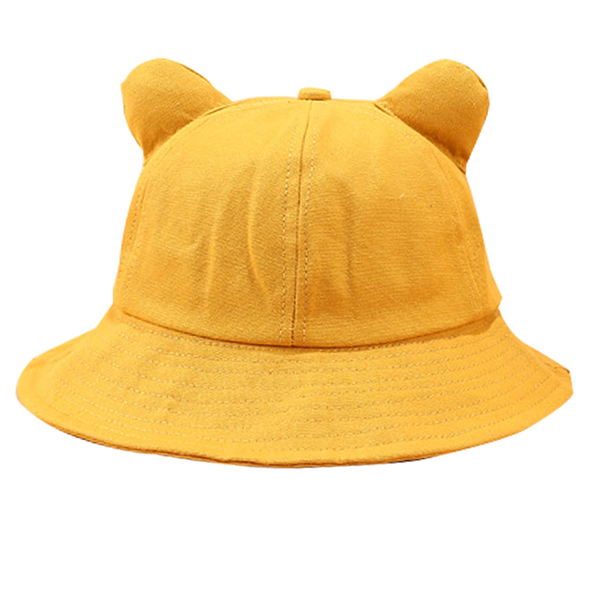 Umeepar Unisex Packable Bucket Hat Sun Hat for Womens Men (Cat Ear &Tail Yellow)