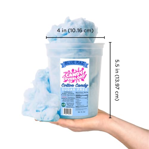 Sugar Free Cotton Candy - Blue Raspberry, Cherry, Watermelon - Designed for Diabetics and the Keto Diet (Variety pk1)