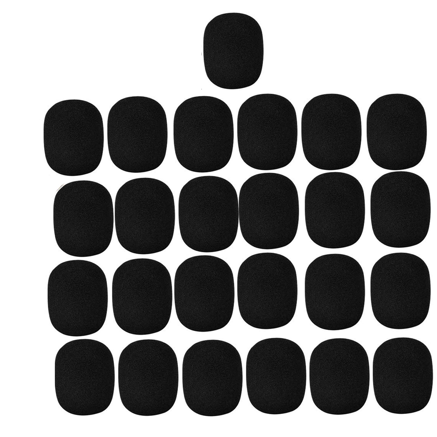Z ZAFFIRO Pack of 25, Lavalier Microphone Windshield, Professional Mini Microphone Soft Foam Cover, Headworn Microphone Windproof Sponge
