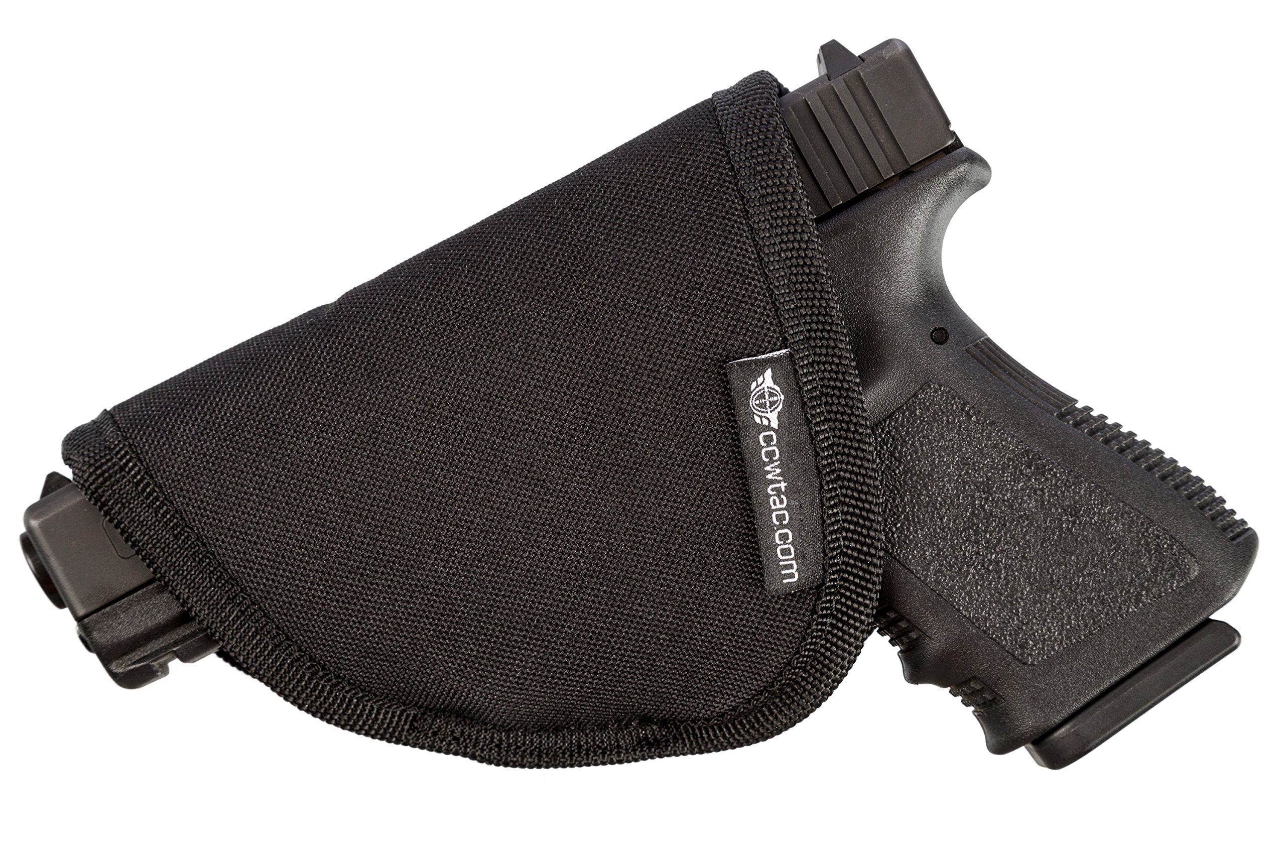 Velcro Holsters for Gun Safe by CCW Tactical - Universal Heavy Duty Pistol Revolver and Accessories Storage Organizer - Mounts Inside Safe Door, Black, 5-Pack
