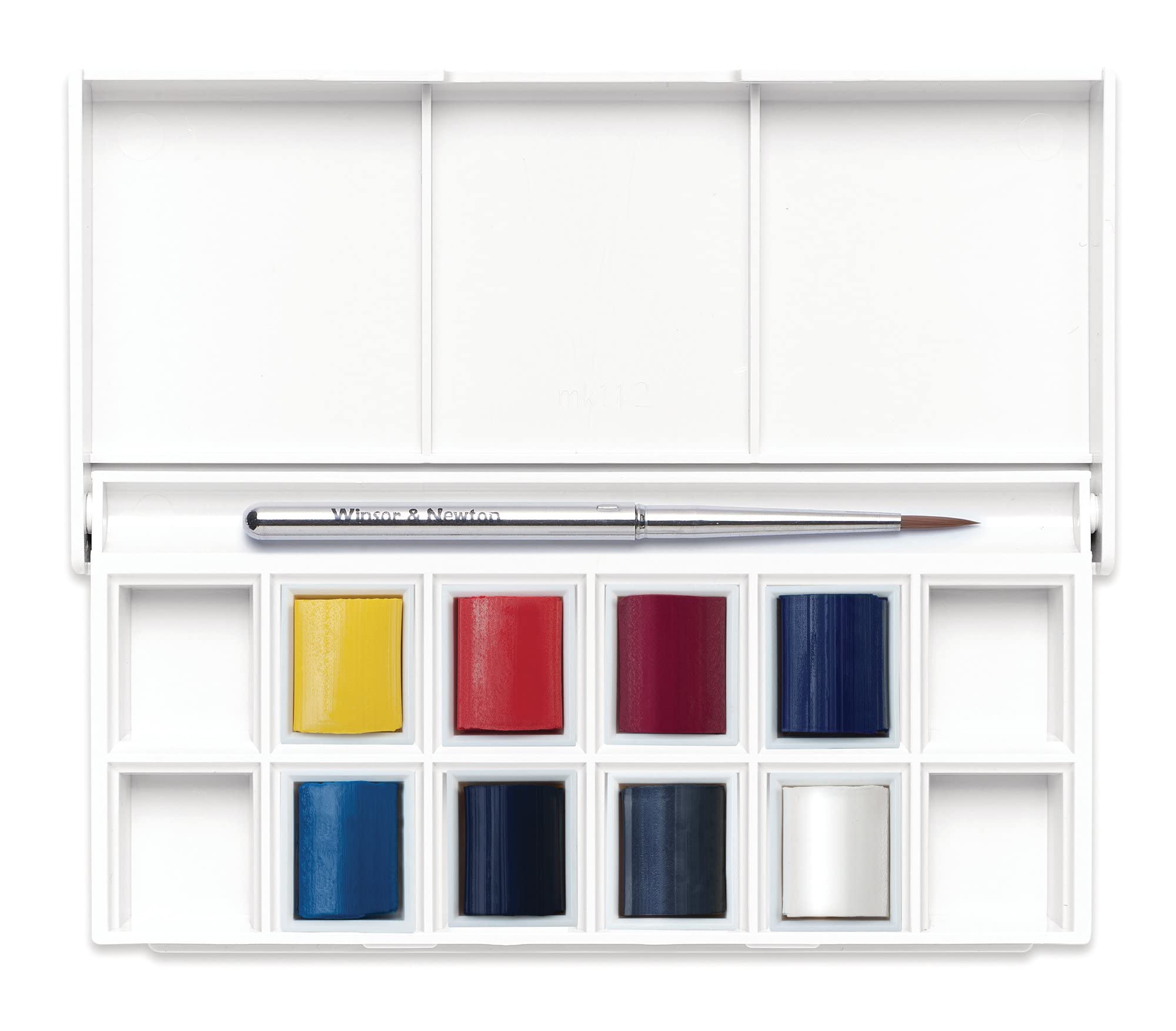 Winsor & Newton Cotman Watercolor Paint Set, 8 Half Pan, Floral Colors w/ Brush