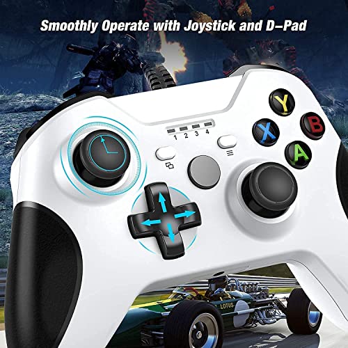 YCCSKY Wired Controller for Xbox One/Xbox Series X|S, Wired Game Controller with Mode Control, Dual Vbt and Novel Design for Xbox One/X/S/PC with Windows 7/8/10 (White)