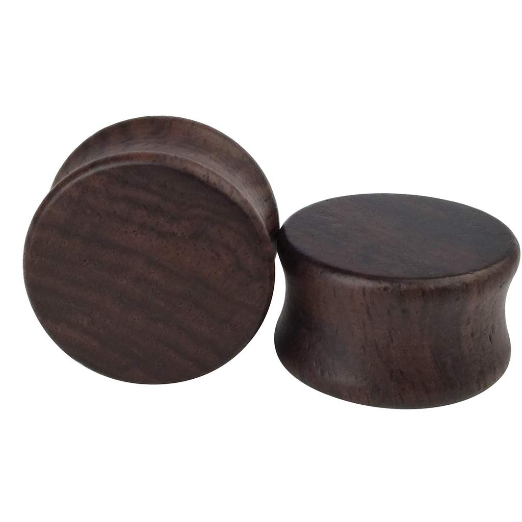 TBOSEN Set Of 4 Pairs Wood Gauges Ear Tunnels Double Flare Plugs Expander Body Piercing Jewelry