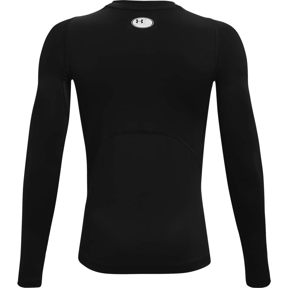 Under Armour Boys' HeatGear Armour Long-Sleeve T-Shirt , Black (001)/Pitch Gray , X-Small