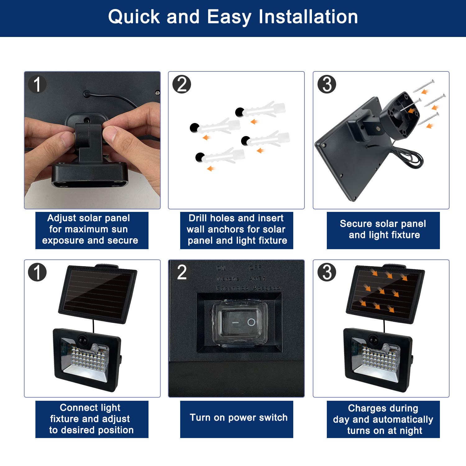 Westinghouse 1000 Lumens LED Motion Sensor Solar Lights Outdoor Bright Porch Lighting, Wall Mount Flood Light, Weather Resistant Security Light for Shed, Front Door, Patios, Garages