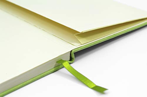 Silvine Executive Soft Feel Notebook Ruled with Marker Ribbon 160pp 90gsm 143x90mm Lime Green Ref 196T
