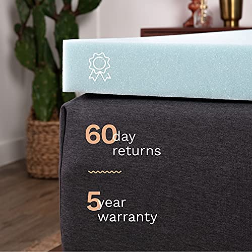 ViscoSoft Memory Foam Mattress Topper Queen - 2 Inch Reflex Gel Mattress Pad CertiPUR-US Certified