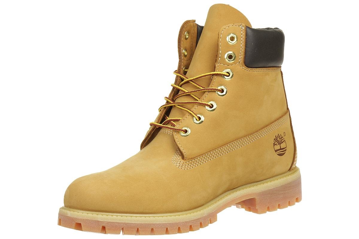 Timberland Men's 6 inch Premium Waterproof Boot Fashion, Wheat Nubuck, 10