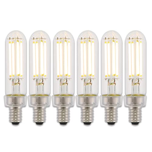 Westinghouse 5168020 4.5 (40-Watt Equivalent) T6 Dimmable Clear Filament, Candelabra Base (6 Pack) LED Light Bulbs,