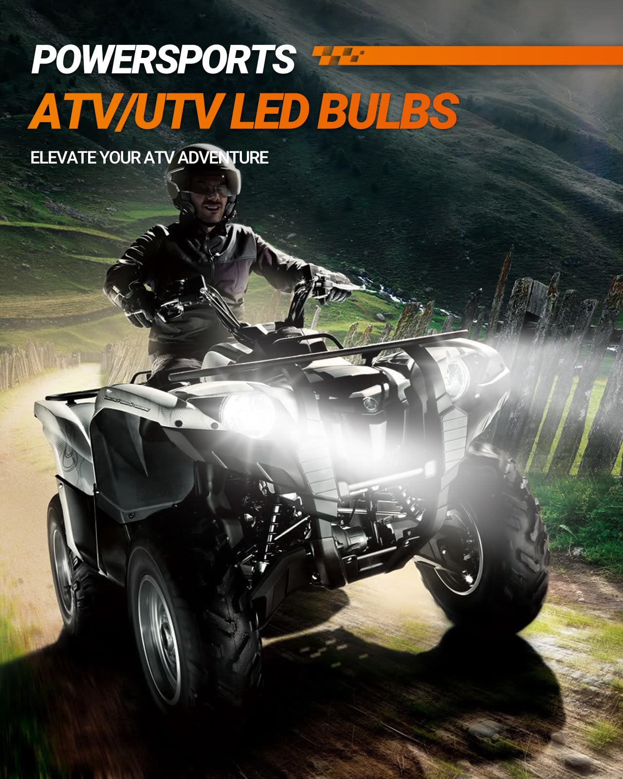 SEALIGHT H13 and H10 Light Bulbs, Super Bright Single Beam, Plug and Play, Fanless Light, Non-Polarity, Fog Bulbs, Powersports Accessory Lights, Pack of 2