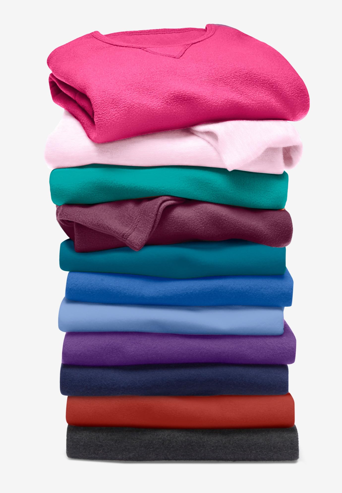 Woman Within Women's Plus Size Sherpa Sweatshirt - 3X, Deep Claret