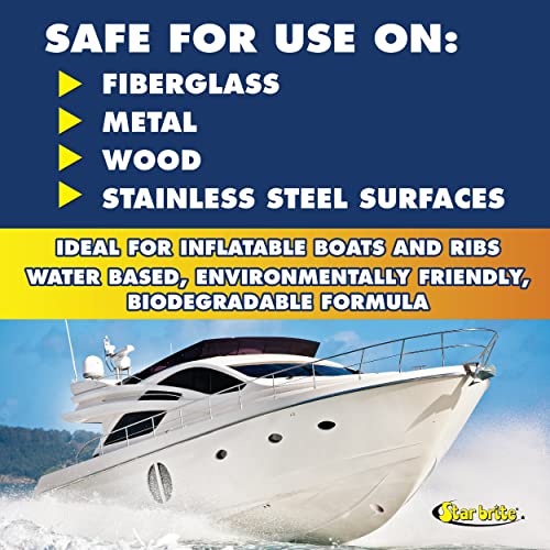 STAR BRITE Heavy Duty Boat Bottom Cleaner - Remove Tough Deposits, Scum Lines & Rust Stains Quickly & Easily from Boat Hull - Safe for Fiberglass, Wood, Iron & Painted Surface 32 OZ (092232P)