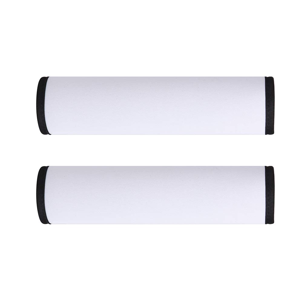 Sublimation Blanks Car Seat Belt Pads Cover, 2 Pcs Neoprene Comfortable Replacement Shoulder Strap Pads Universal Car Seat Belt Shoulder Pads Strap Covers for Children (White (Only for Kids))