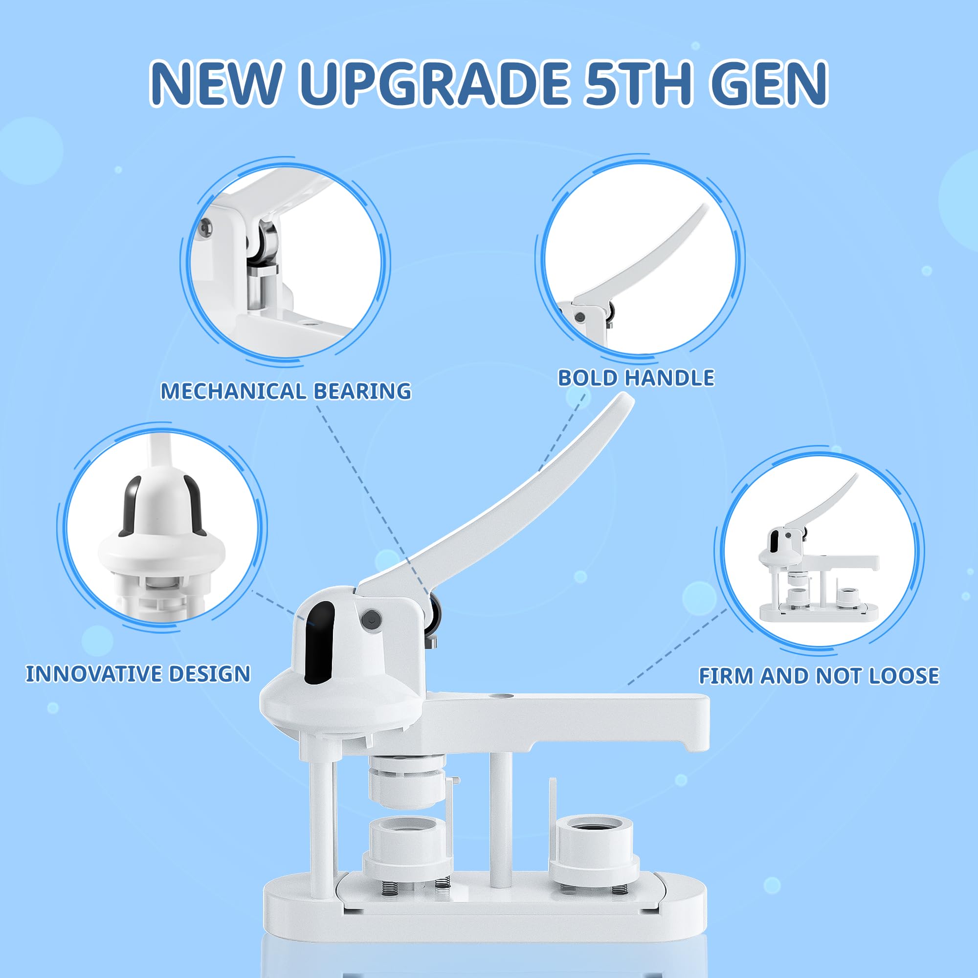 Tigoola Button Maker Machine,32mm(1.25 inch) Pin Maker Machine,Button Press Machine,Badge Press Machine,Craft Gifts for Kids with Free Button Supplies