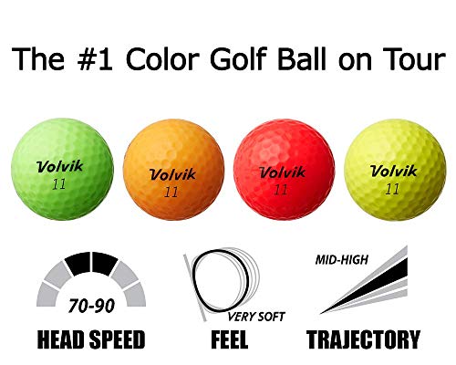 Volvik POWER SOFT Explosive Ball Speed Golf Balls 1 Dozen (12 Balls) - Assorted Color