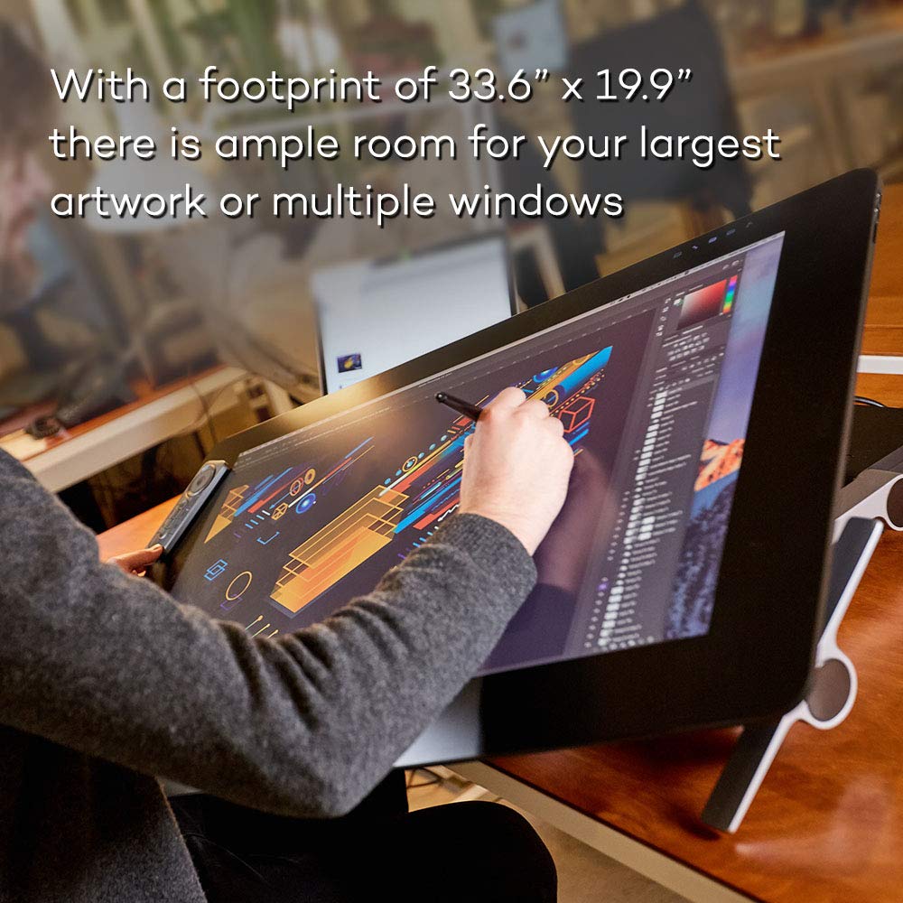 Wacom Cintiq Pro 32 Creative Pen and Touch Display – 4K graphic drawing monitor with 8192 pen pressure and 99% Adobe RGB (DTH3220K0), 32"