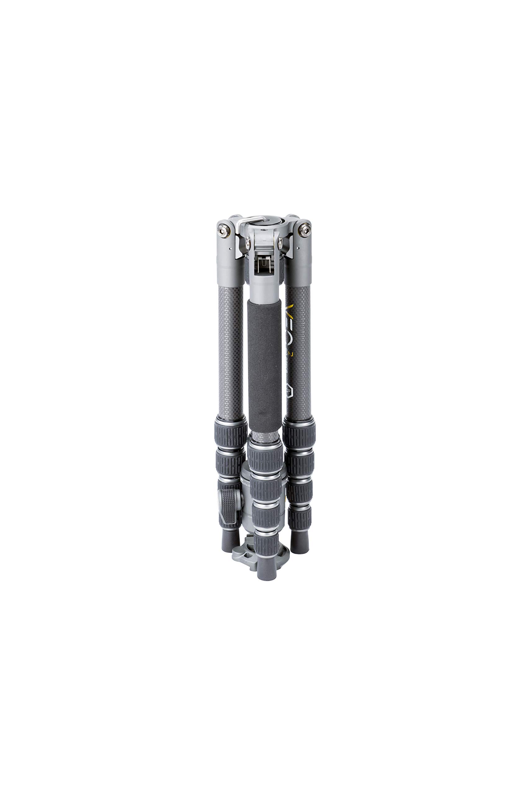 Vanguard VEO2GO235CB Carbon Fiber Travel Tripod with Ball Head for Sony, Nikon, Canon, Fujifilm Mirrorless, Compact System Camera (CSC), DSLR Grey