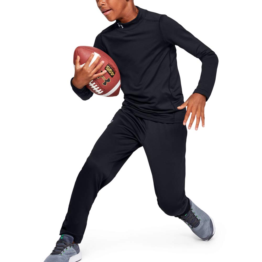 Under Armour Coldgear Armour Mock, Jet Gray Light Heather (010)/Black, Youth Large